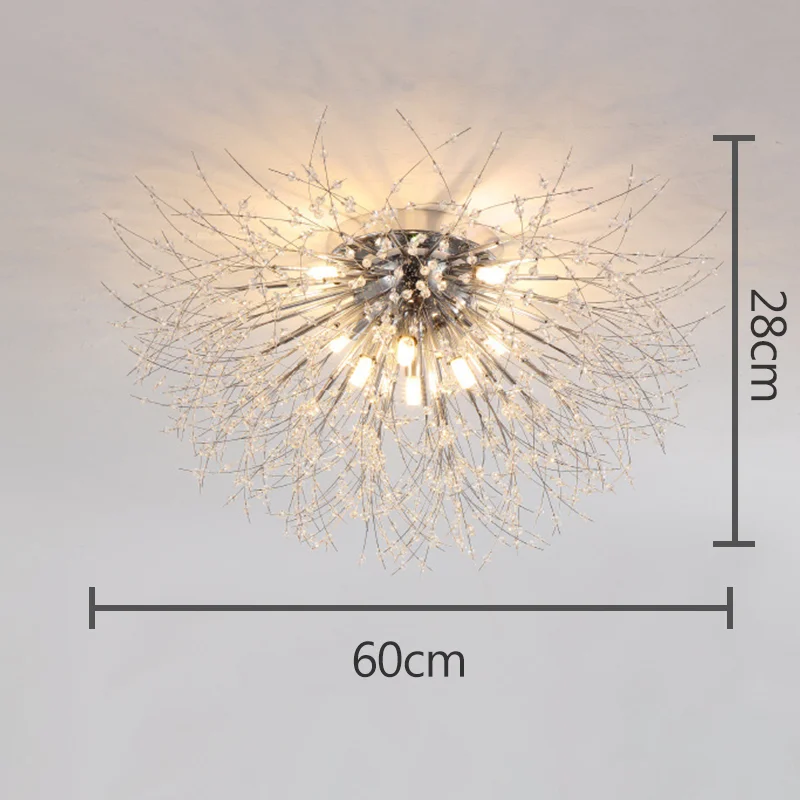Dandelion Crystal Ceiling Lights Modern Led Lamps