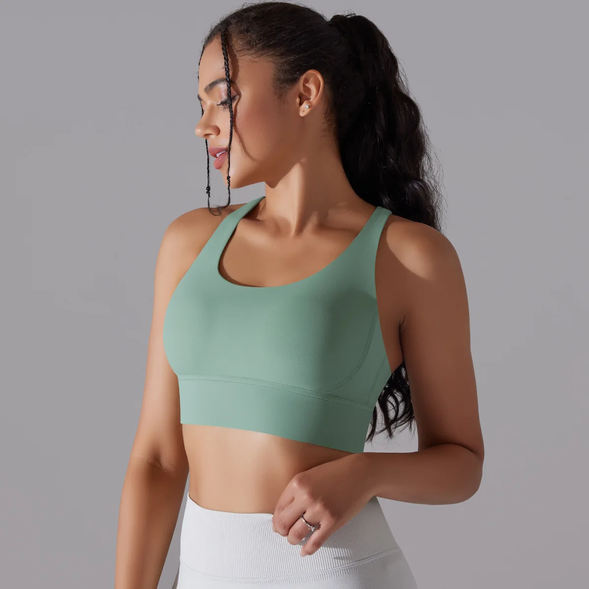 Women Activewear Athletic Sports Bra Multicolor Gym Fitness Running Push Up Bra Exercise Workout ...