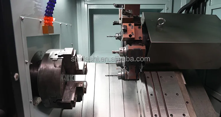 Flexible Manufacturing Power Turret Torno Cnc Para Metal Automatic Turning Slant Bed Cnc Lathe ...