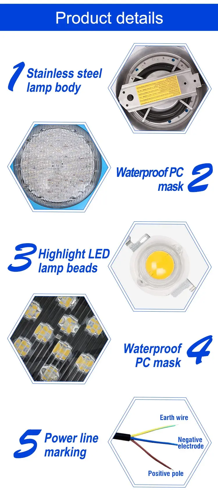 Outdoor Pool Light Equipment Swimming Pool Led Wall-mounted Ip68 18w/25w/35w/45w Underwater ...
