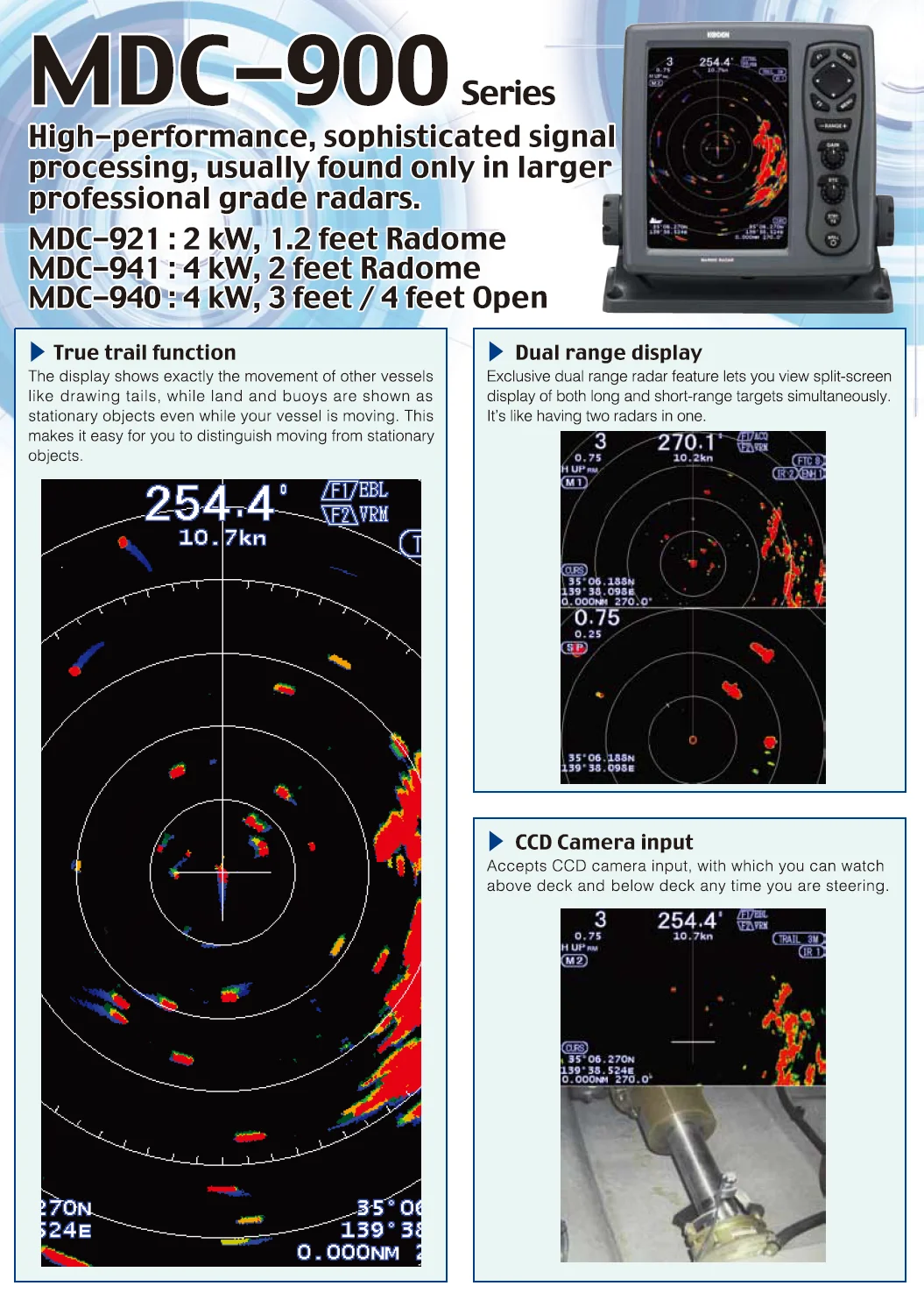 MDC-941 32NM 4KW 8.4'' 2FT Radome Antenna X BAND Marine Radar