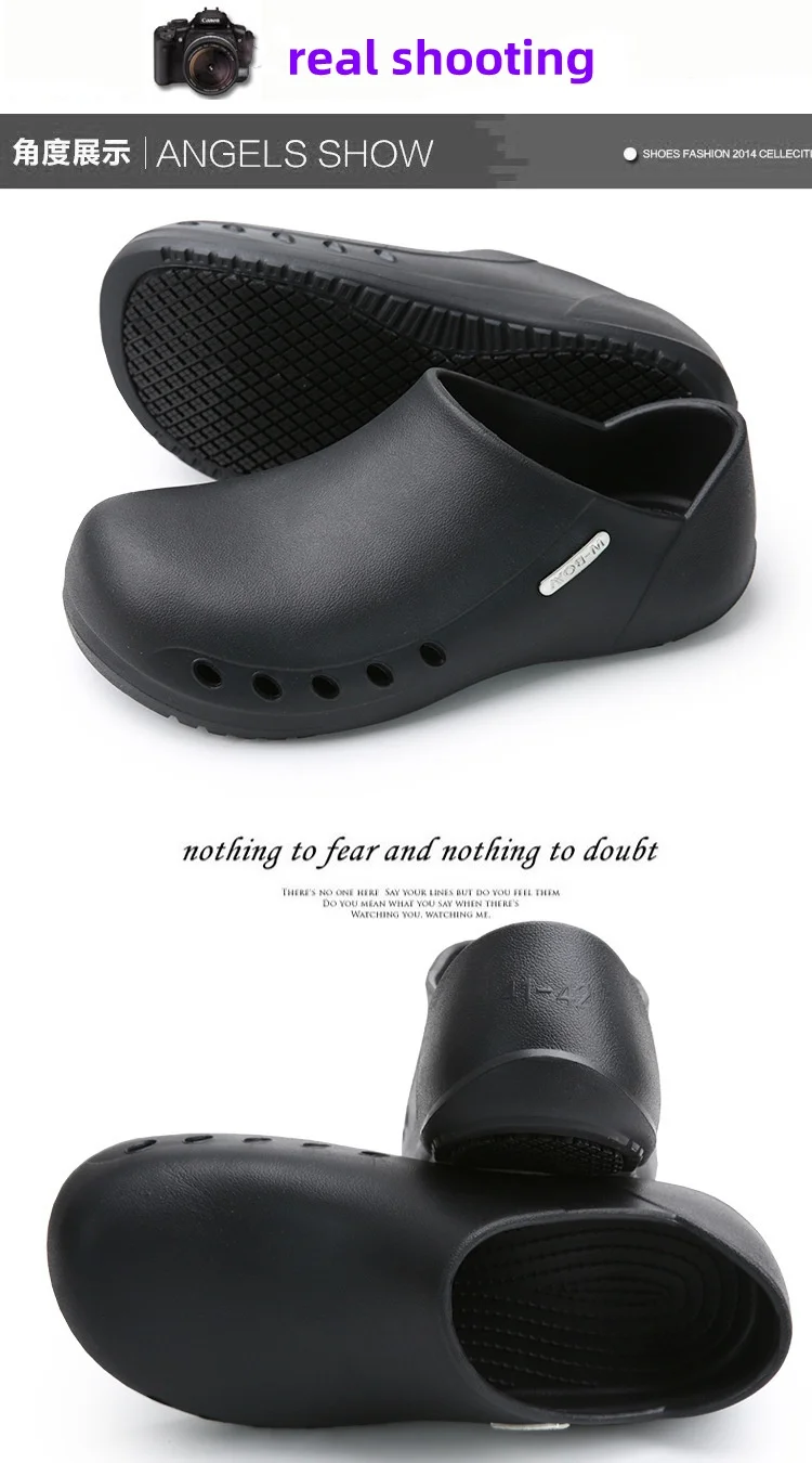 Fashion Customizable Hotel Nurse Chef Clog Kickers Shoes With Rubber Sole Man Factory Price ...