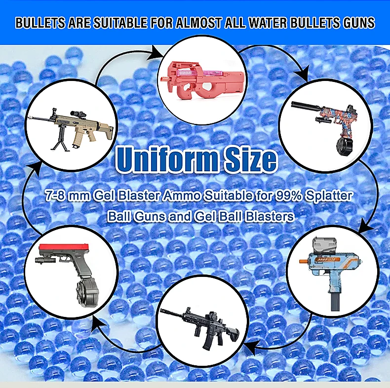 Mp5 P90 Ak47 M416 Gel Blaster Gun Uzi Surge M4 Electric Automatic Outdoor Water Gel Ball Blaster ...