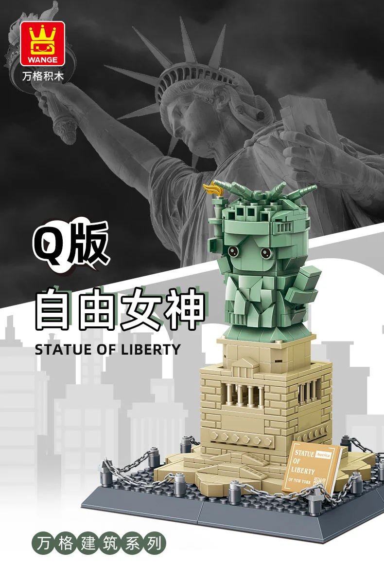 Miniature Statue of Liberty Building Blocks - Fun & Education