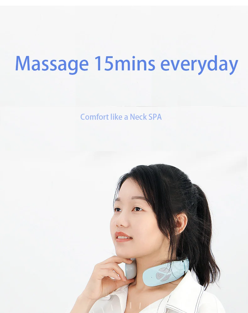 Hot Sales Neck Massager Portable Rechargeable Electric Wireless Pulse Heating Massager Multi 