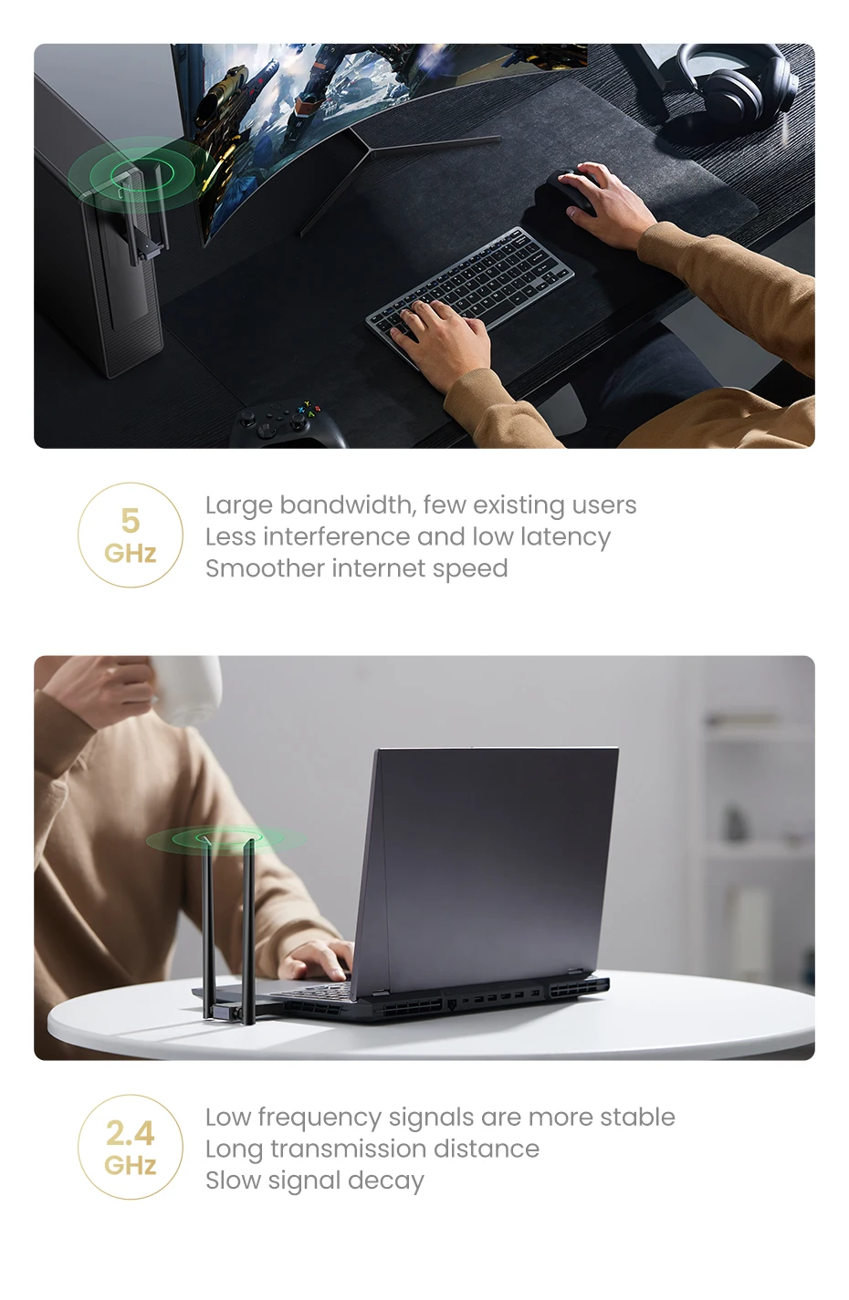 Ugreen Wifi适配器ac1300 Usb3.0 5ghz & 2.4ghz双天线usb Wifi，适用于电脑桌面笔记本电脑wifi天线usb以太网网络 - Buy Ac1300 3.0 ...