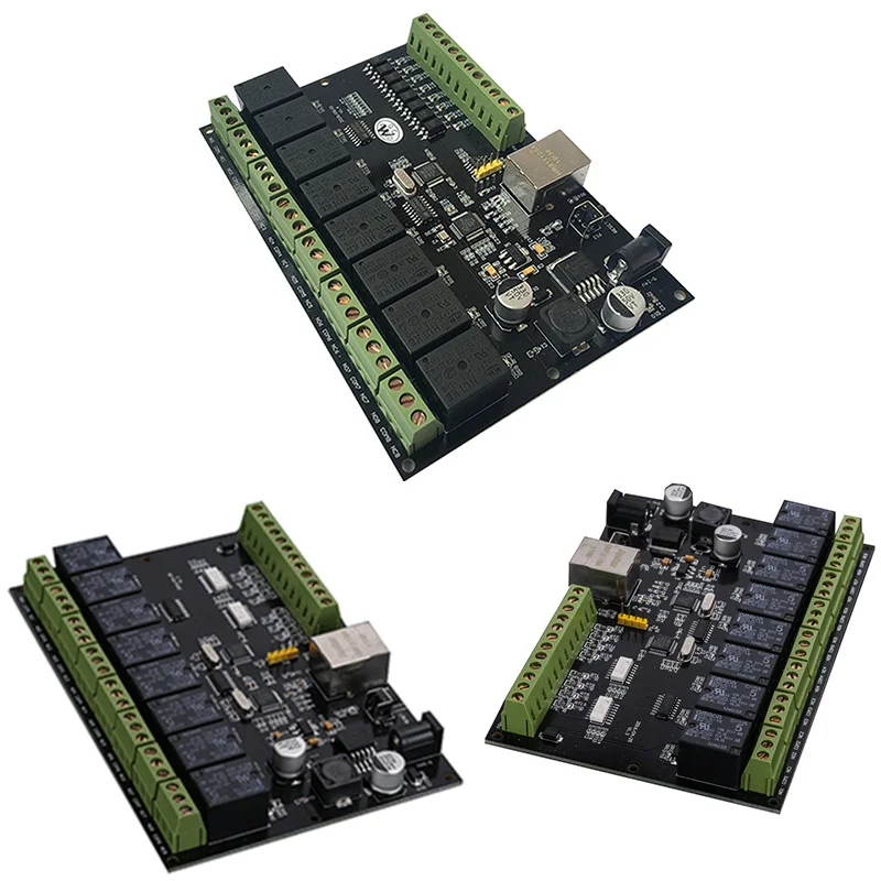 8-channel Network Relay Module IP/Ethernet Access Controller Switch Value Transparent ...