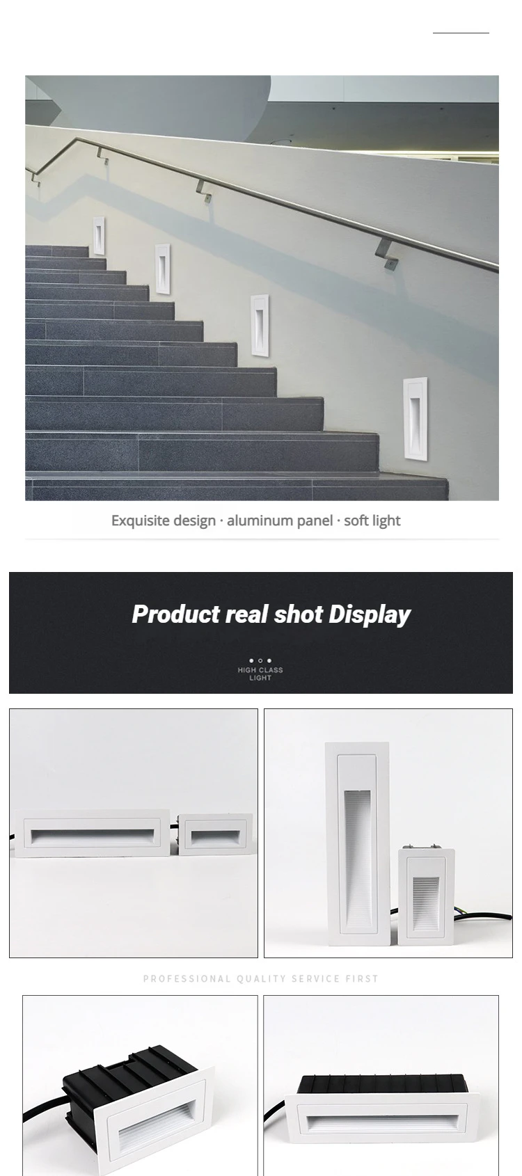 3w/6w Led Wall Lamp Waterproof Ip65 Recessed Led Steplight Outdoor For Hotel Villa Crosswise ...