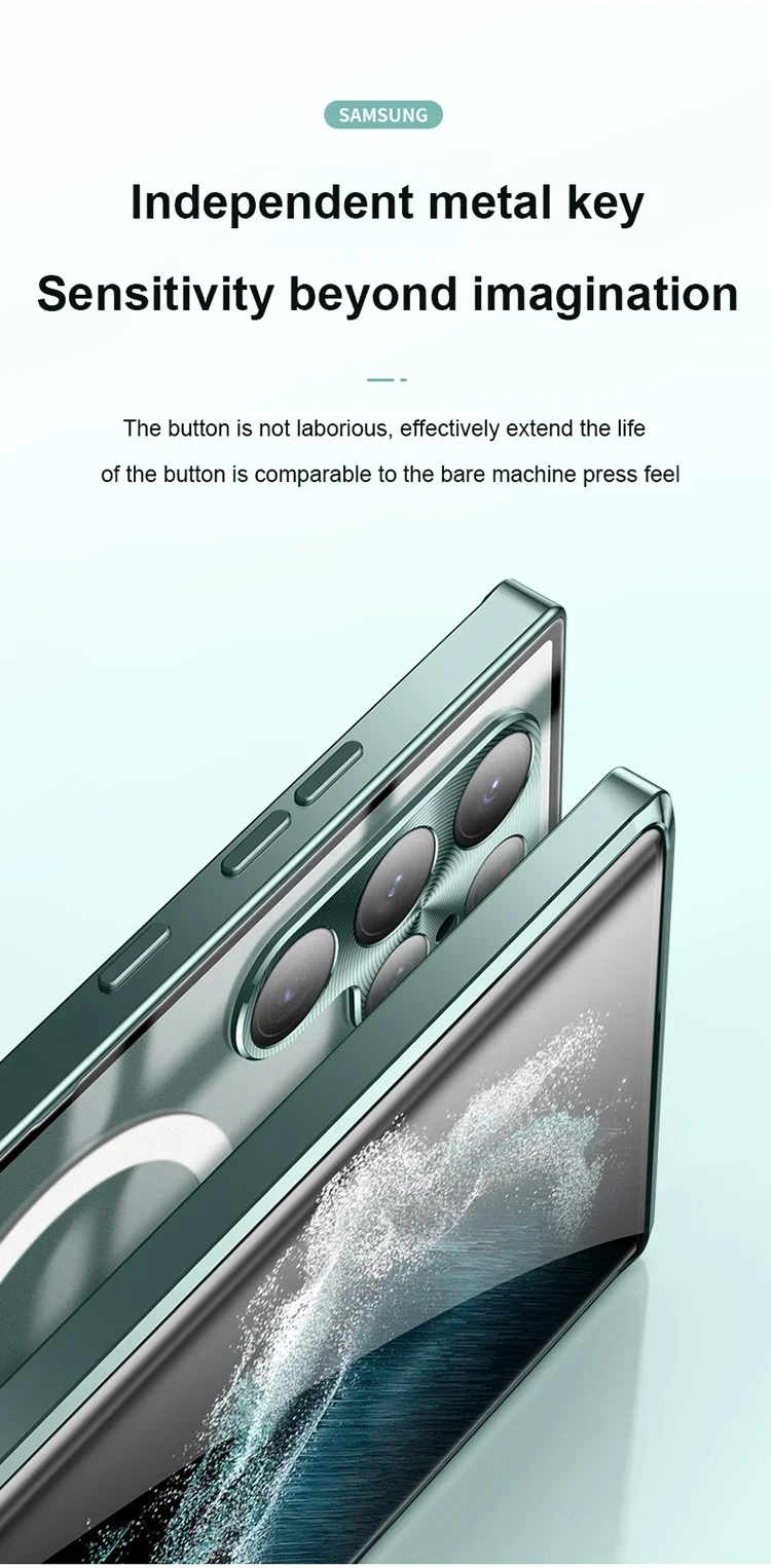 Magic Shield Ultrathin Metal Case For Samsung Galaxy Note20 S22 S21 S23 Ultra Note10 Plus S20 Fe ...