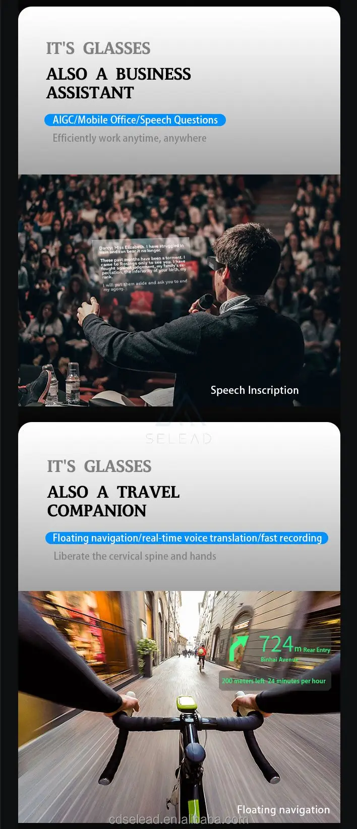 INMO AIR 2 AR Glasses Augmented Reality AR+AIGC With Camera Quad-core 2+32GB Support GPT AI AR ...