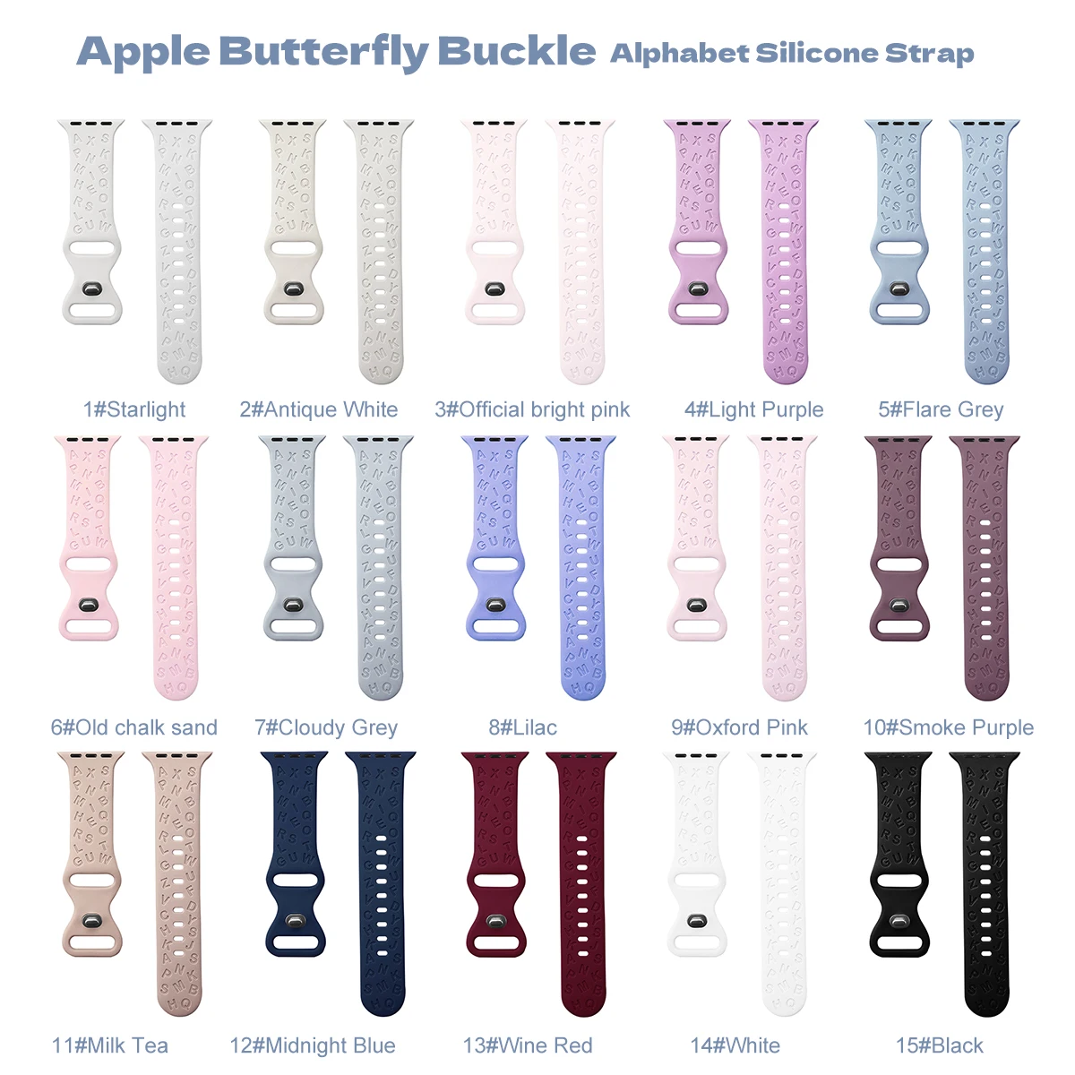 CAOWTAN Engraved Bracelet for Iwatch Series ultra 7 SE 6 8 Silicone ...