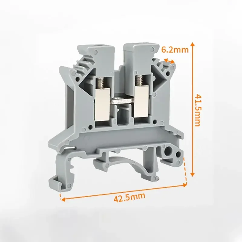 6 Colors Din Rail Uk2.5b Terminal Block Clamp Connector 800v 32a Uk-2.5n 2.5mm Square Universal ...
