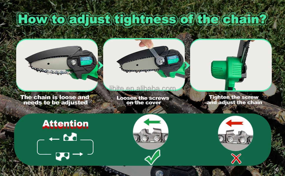 Portable Big Cordless Chainsaw For Cutting Wood And Garden - Buy Power ...