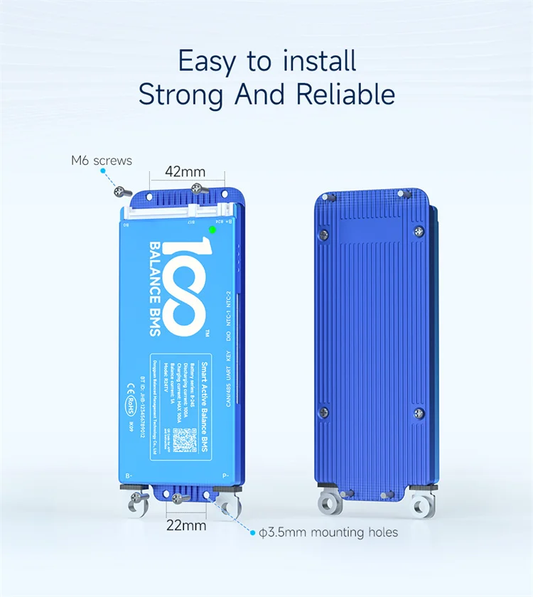 100balance Lifepo4 BMS - Smart Active Balance Battery Management
