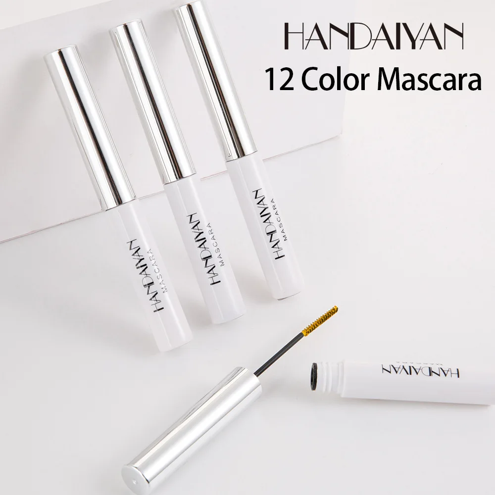 Handaiyan Stage Makeup Colorful Mascara 12 Colors Quick Dry Lengthening ...
