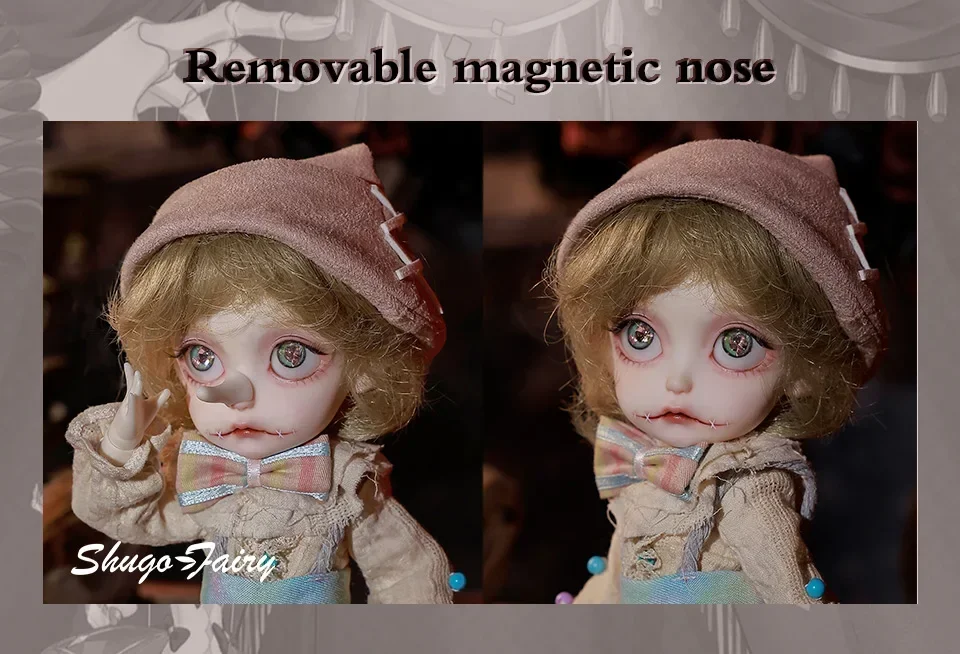 Puppy 1/6 BJD Doll Omelet Magician Retro Resin Ball-Jointed Fullset Blythe Reborn Art for Girls ...