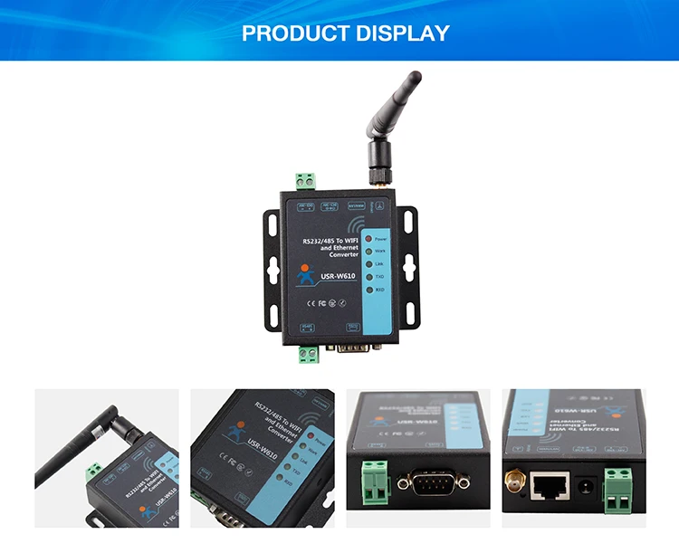 Packboxprice Usr-w610 Rs485/rs232 Support Port Modbus Tcp/rtu Industrial Wifi Serial To Ethernet ...