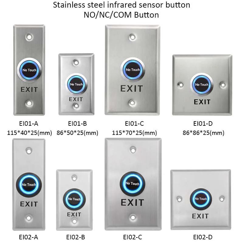 Ip68 Waterproof Infrared Sensor Exit Switch No Touch Contactless Switches Door Release Exit ...