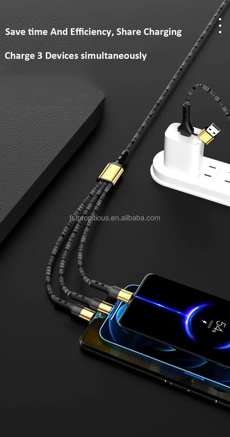 100w Fast Charger 5a Usb Charger Cable For Iphone15 Micro Usb-c Type C Charging Cable For Huawei ...