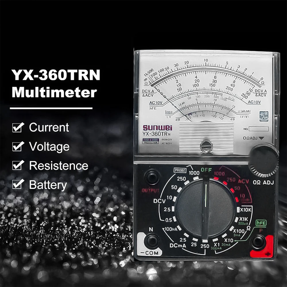 Yx-360trn Mini Analog Multimeter Ac / Dc Needle Type Universal Meter ...