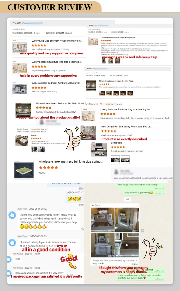 2024 New Design Wooden Double Leather Bed Room Suite Modern Luxury Full Set Cheap 5 Piece Mdf ...