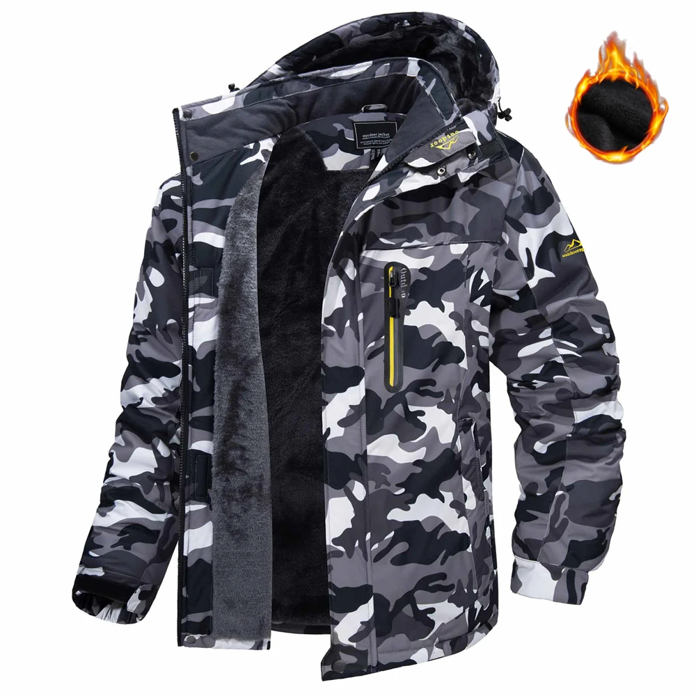 Supply High Quality Mens' Thick Camo Jackets Outdoor Hunting Snowboard Windbreaker Parkas ...