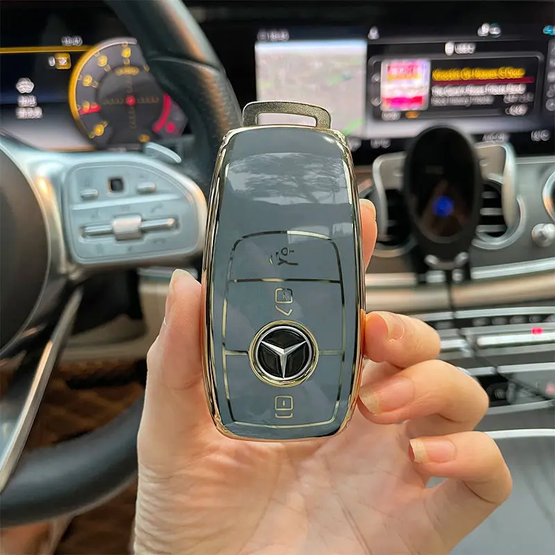 For 2021 Mercedes Key Case Female New C- Class E300l/a200l/glc/c260l Buckle A- Class Car ...