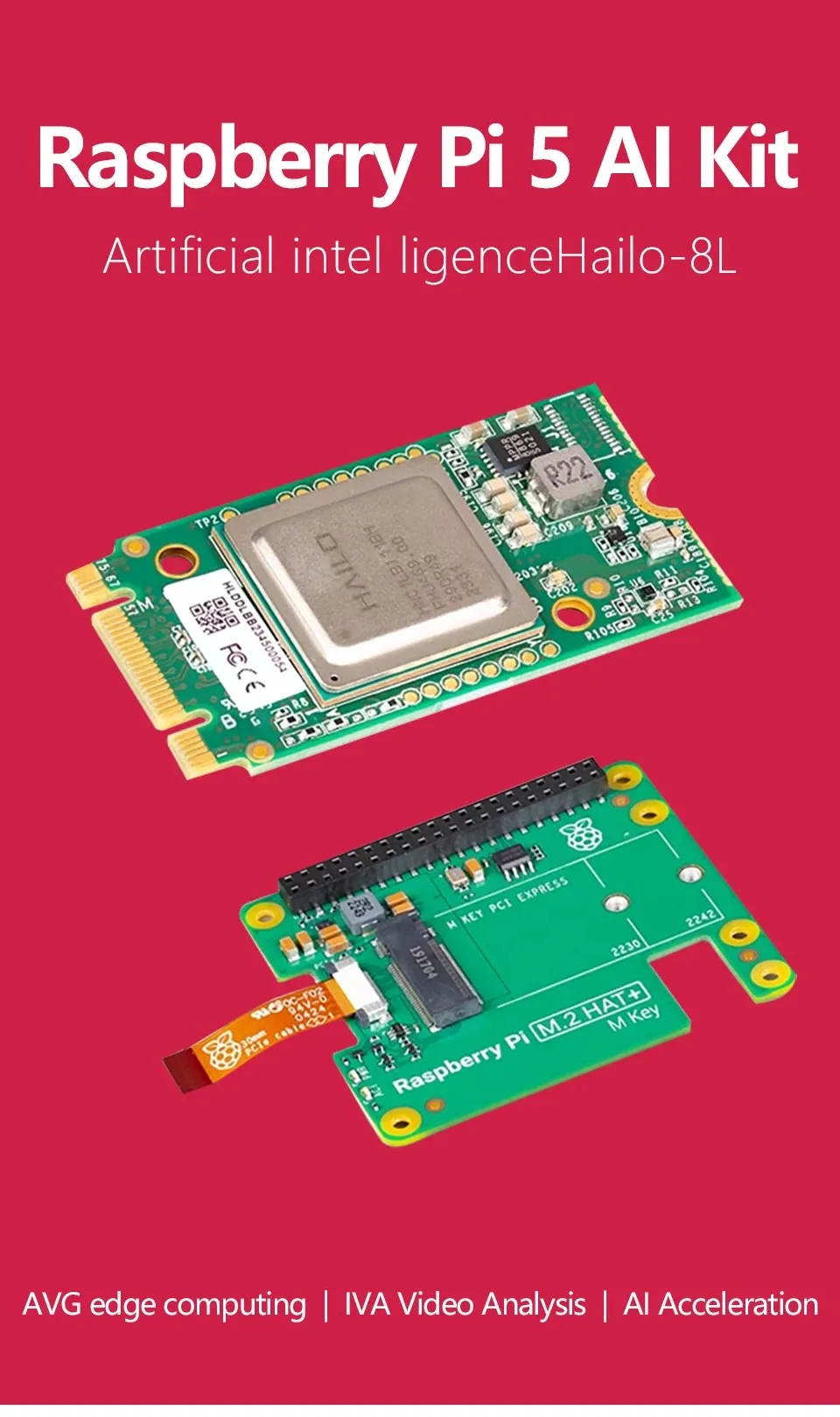 Raspberry Pi 5 AI Kit 13T Artificial Intelligence Kit Hailo8L PCIe M.2 hat+CM4| Alibaba.com