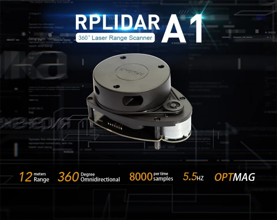 SLAMTEC RPLIDAR A1 - 2D 360° Lidar Sensor for Robot Navigation