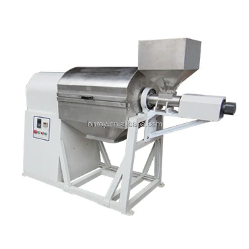 Close-up of ball mill cylinder and grinding mechanism