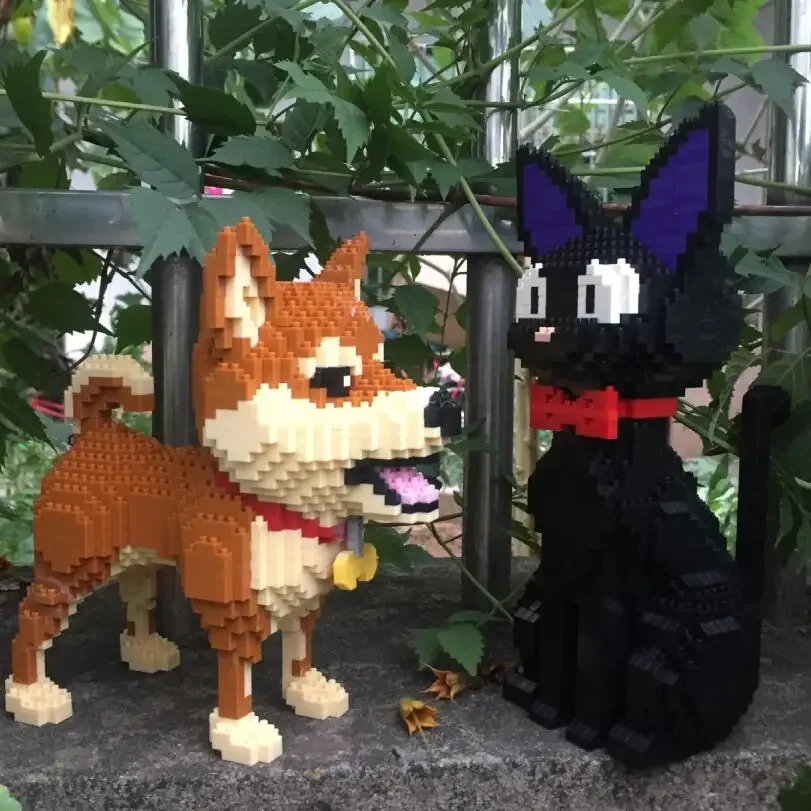 Mini Blocks Cute Shiba Inu Model Plastic Building Bricks Dog ...