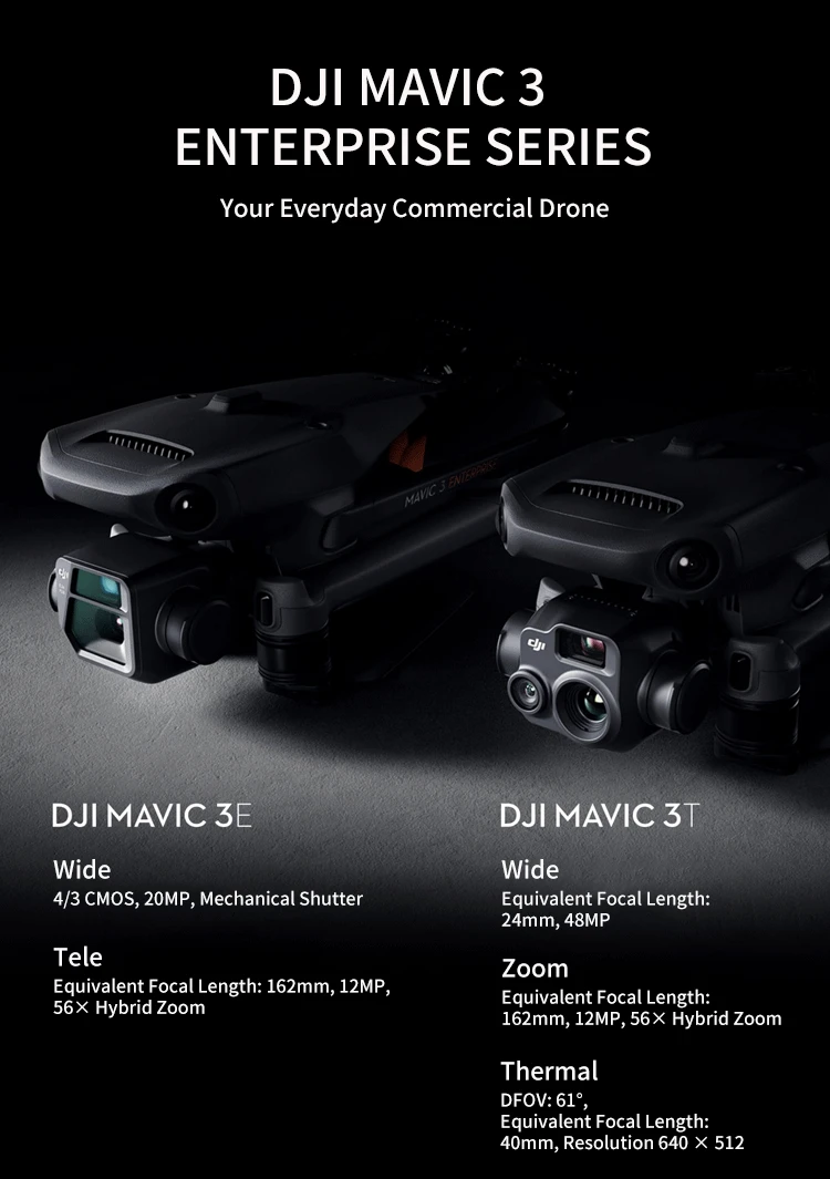 Mavic 3 Enterprise Series Mavic 3e And Mavic 3t Thermal Camera 45-min Max Flight Time M3t ...