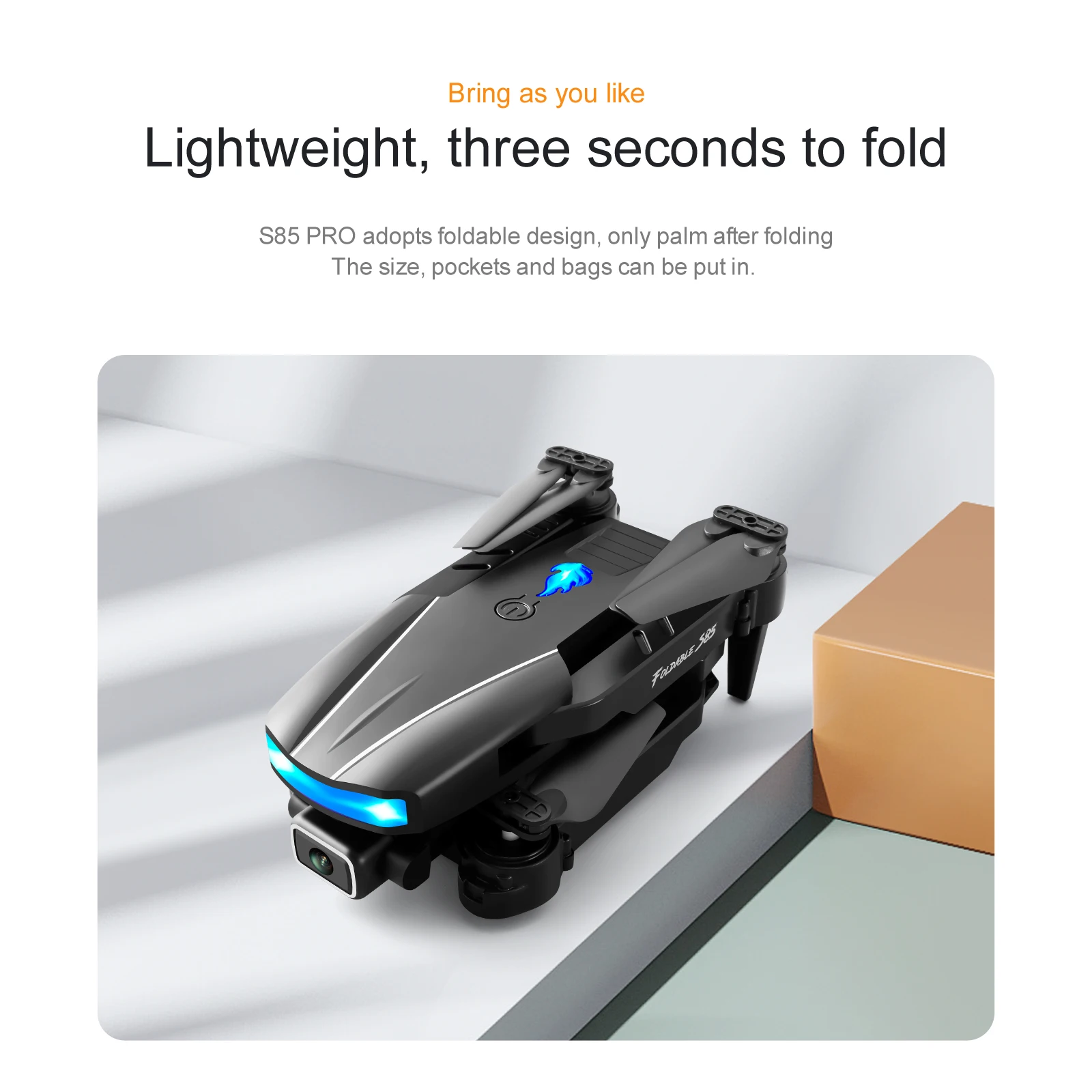 S85 Gps Drone Pro 4k Hd Camera 2.4g Long Range Quadcopter Wifi Foldable Avoid Obstacles Drone ...