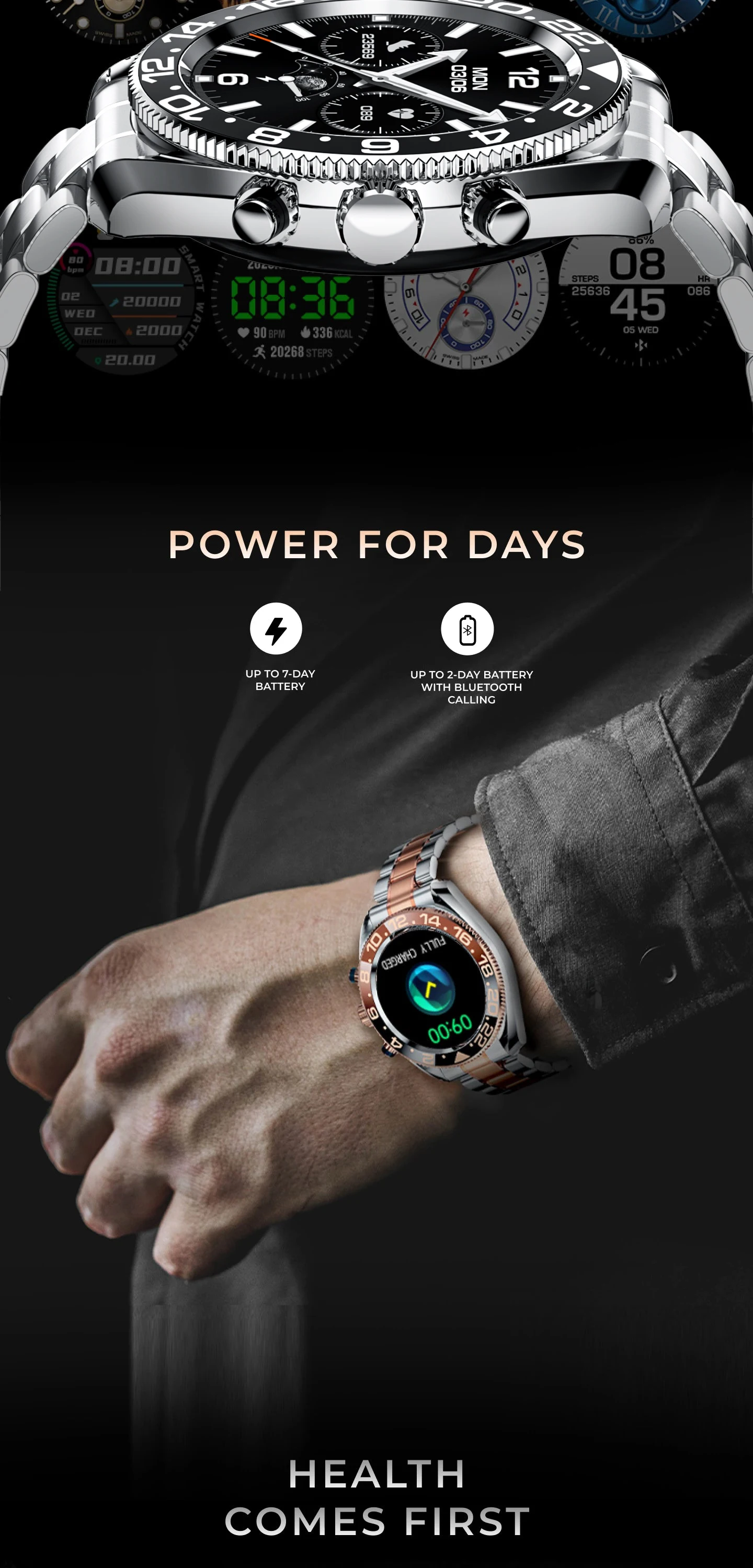 2024 New Style Classic Automatic Luxury Aw35 Round Smart Watch Fashion Leather Men Watch ...