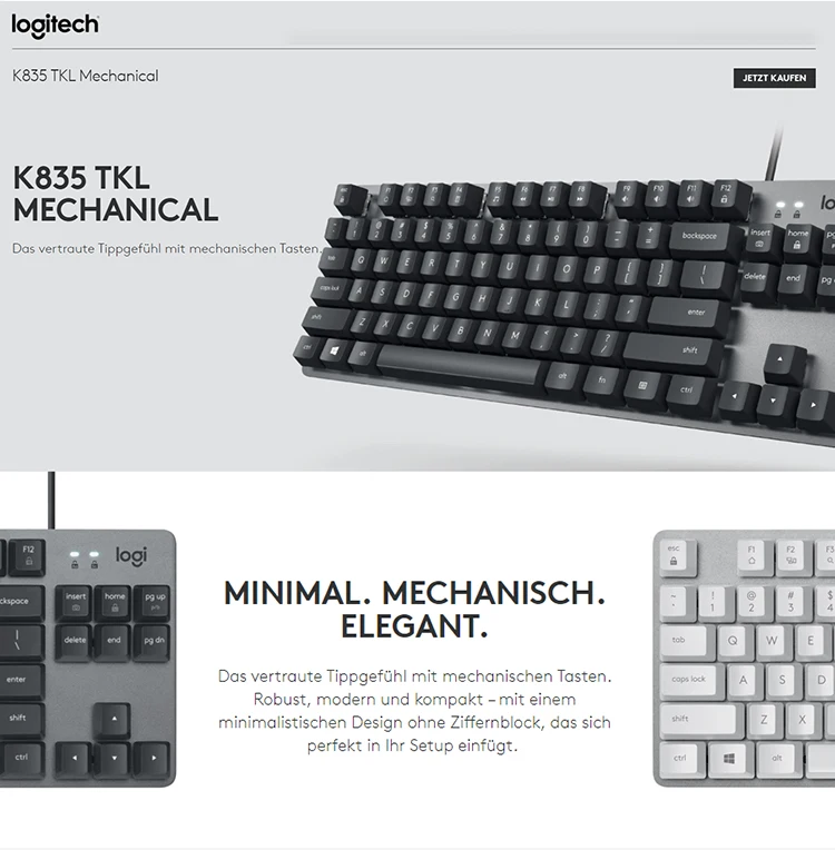 Logitech K835 Tkl Wired Mechanical Keyboard 84 Keys Blue/red Switch Mechanical Keyboard - Buy ...