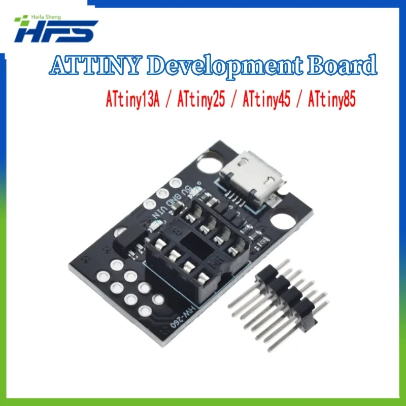 ATtiny13A / ATtiny25 / ATtiny45 / ATtiny85 Pluggable ATTINY Development Programming Bare Board ...