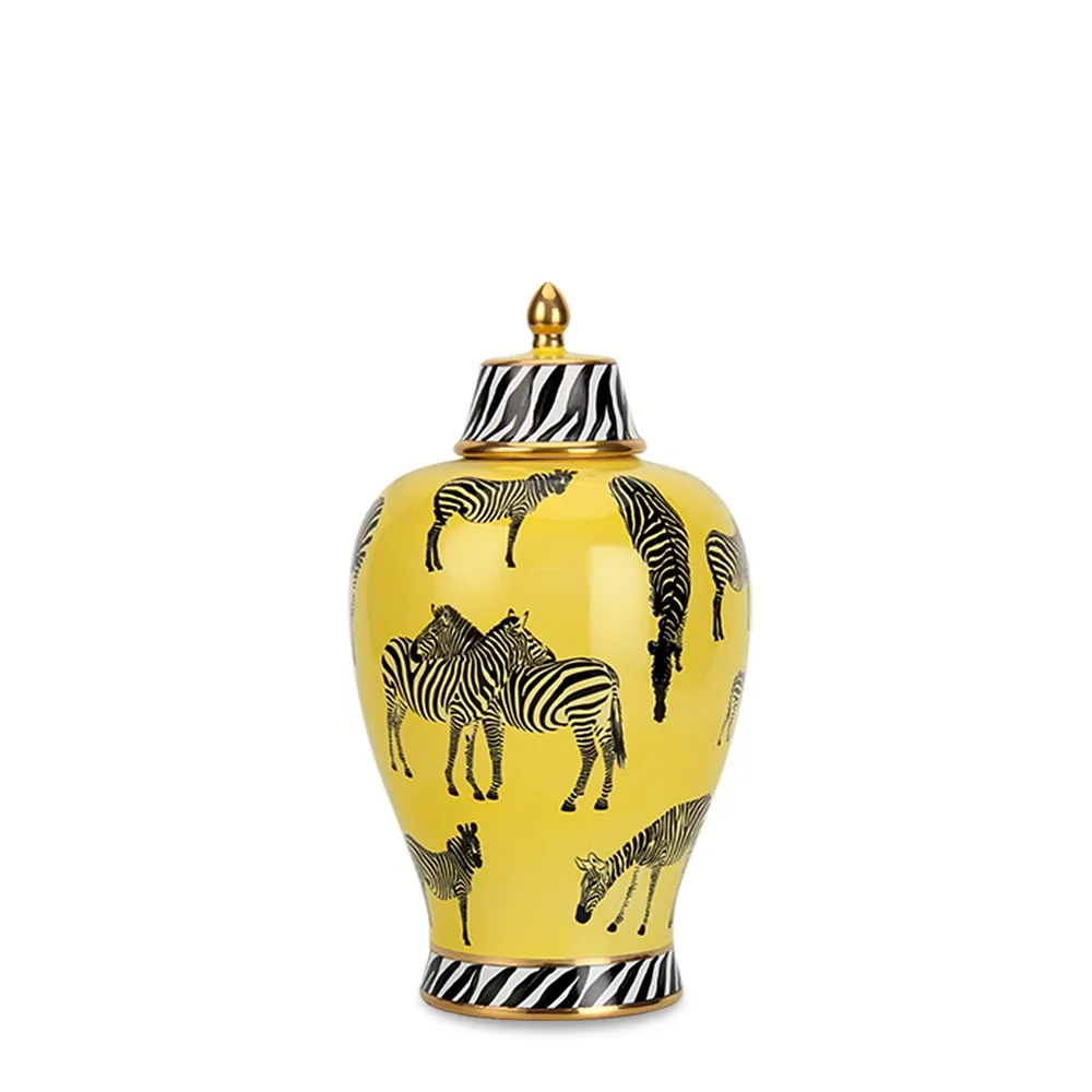 J039陶瓷斑马罐家居装饰奢华黄姜奢华家居装饰罐装饰 - Buy 家居装饰豪华,豪华家居装饰,罐子装饰 Product on Alibaba.com