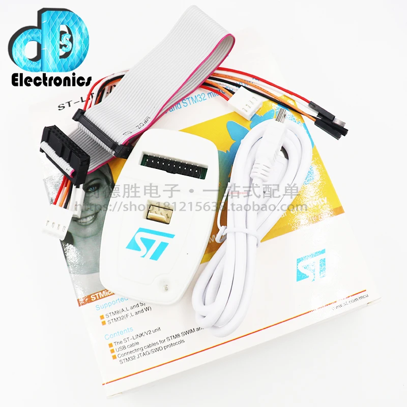 St Link V2 Debugging Simulator Downloader Supports Stm32 Stm8 Stlink Programmer In Stock