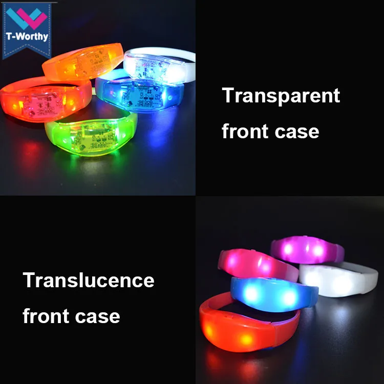 T-worthy Event Light Up Led Bracelet Silicone Sound Activated Led ...