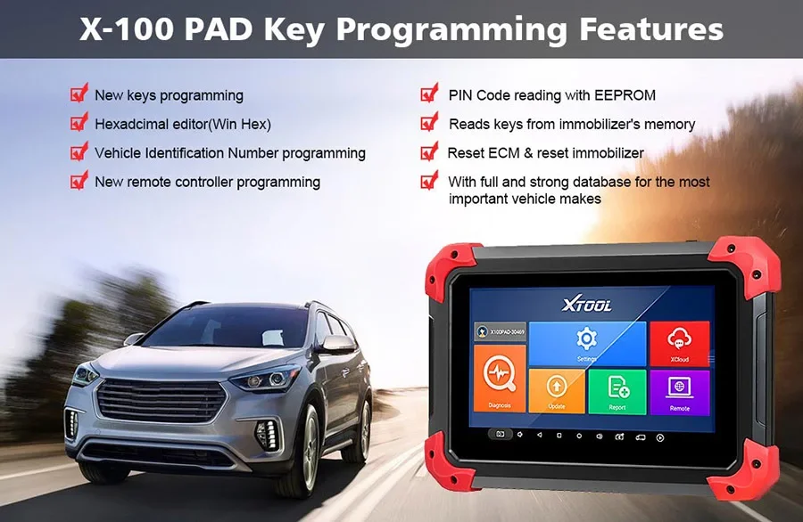 XTOOL X-100 PAD2 Pro - Universal OBD2 Auto Key Programmer