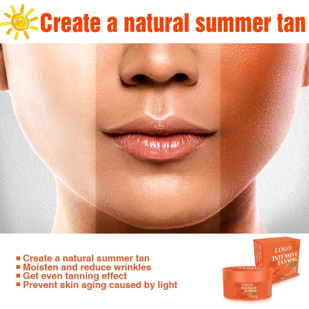Oem Odm Extreme Dark Tanning Accelerator Coconut Oil Tanning Gel 100ml Lyw Sunbed Private Label ...