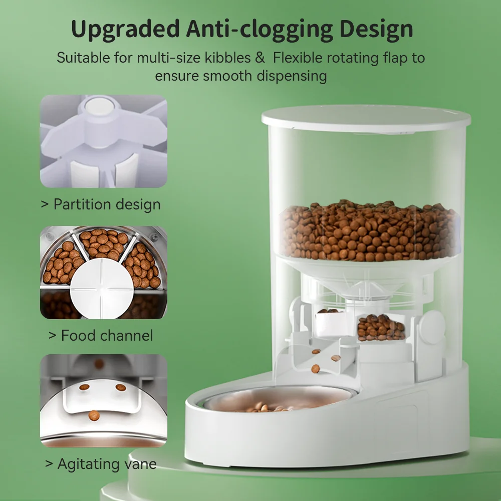 Tuya Dog Cat Smart Pet Feeder Wifi Mobile Phone App Remote Control Microchip Automatic Pet ...