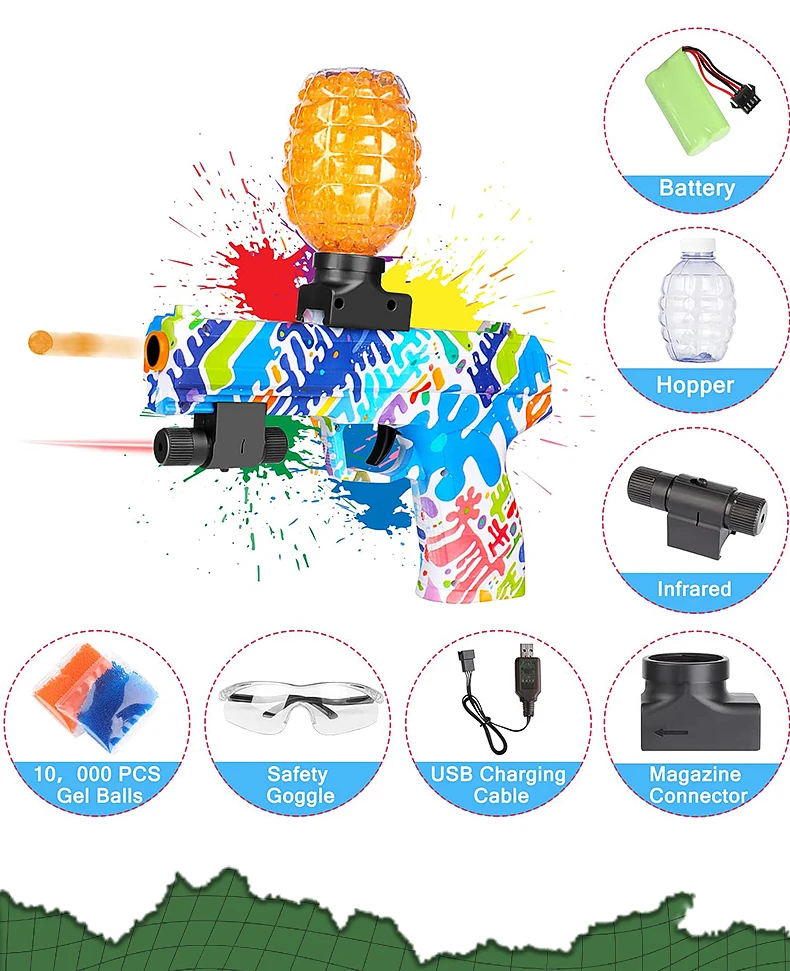 Mp5 P90 Ak47 M416 Gel Blaster Gun Uzi Surge M4 Electric Automatic Outdoor Water Gel Ball Blaster ...