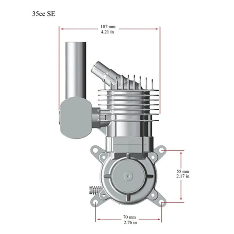 Rcgf Stinger 35cc Se 2 Stroke Rc Model Engines Gasoline Engines Rc Aircraft Rc Airplane Two ...