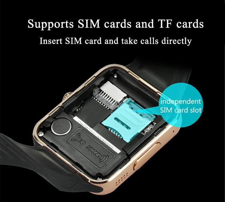 High Quality Smartwatch 2g Clock Sync Notifier Support Sim Tf Card Connectivity Phone Gt08 Smart ...