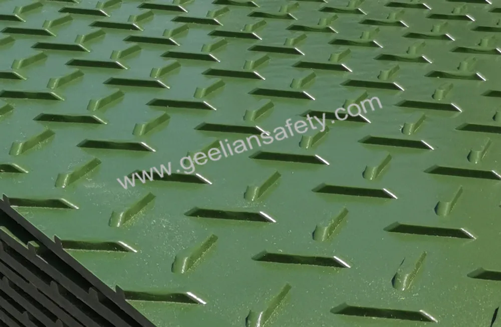 Heavy Duty 4x8 Plastic Uhmwpe Hdpe Temporary Construct Excavator Road Mats Swamp Ground Floor ...