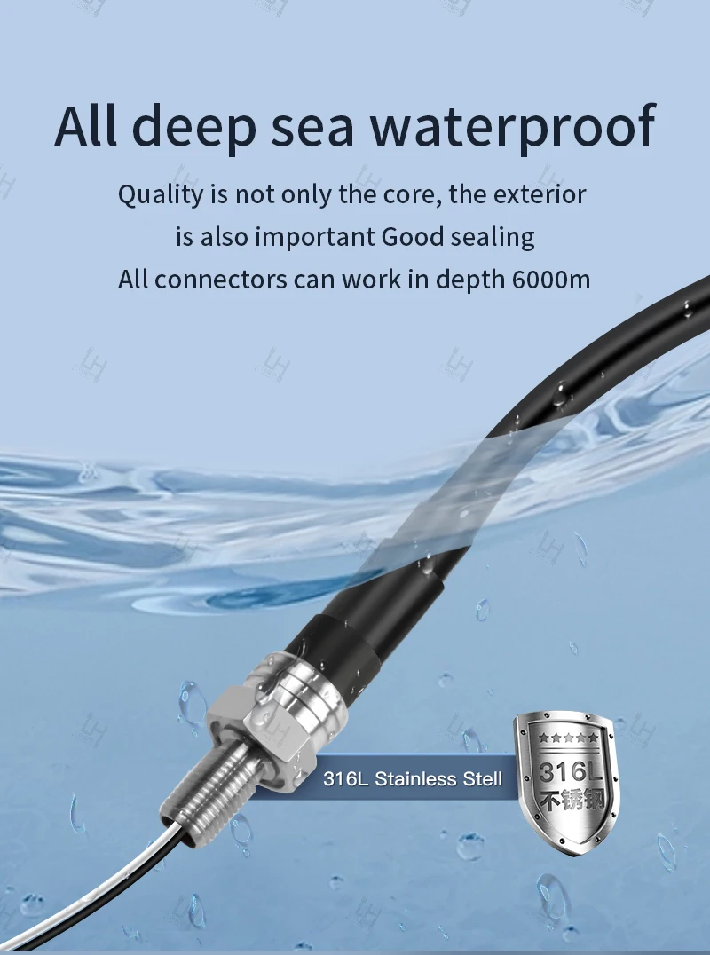 MCBH4M Waterproof Connector Marine Underwater Subconn Bulkhead for Subsea LANHE for Underwater ...