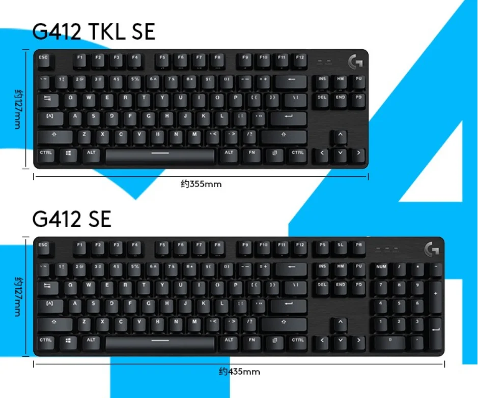 Logitech G412 TKL SE Mechanical Gaming Keyboard - 104-keys