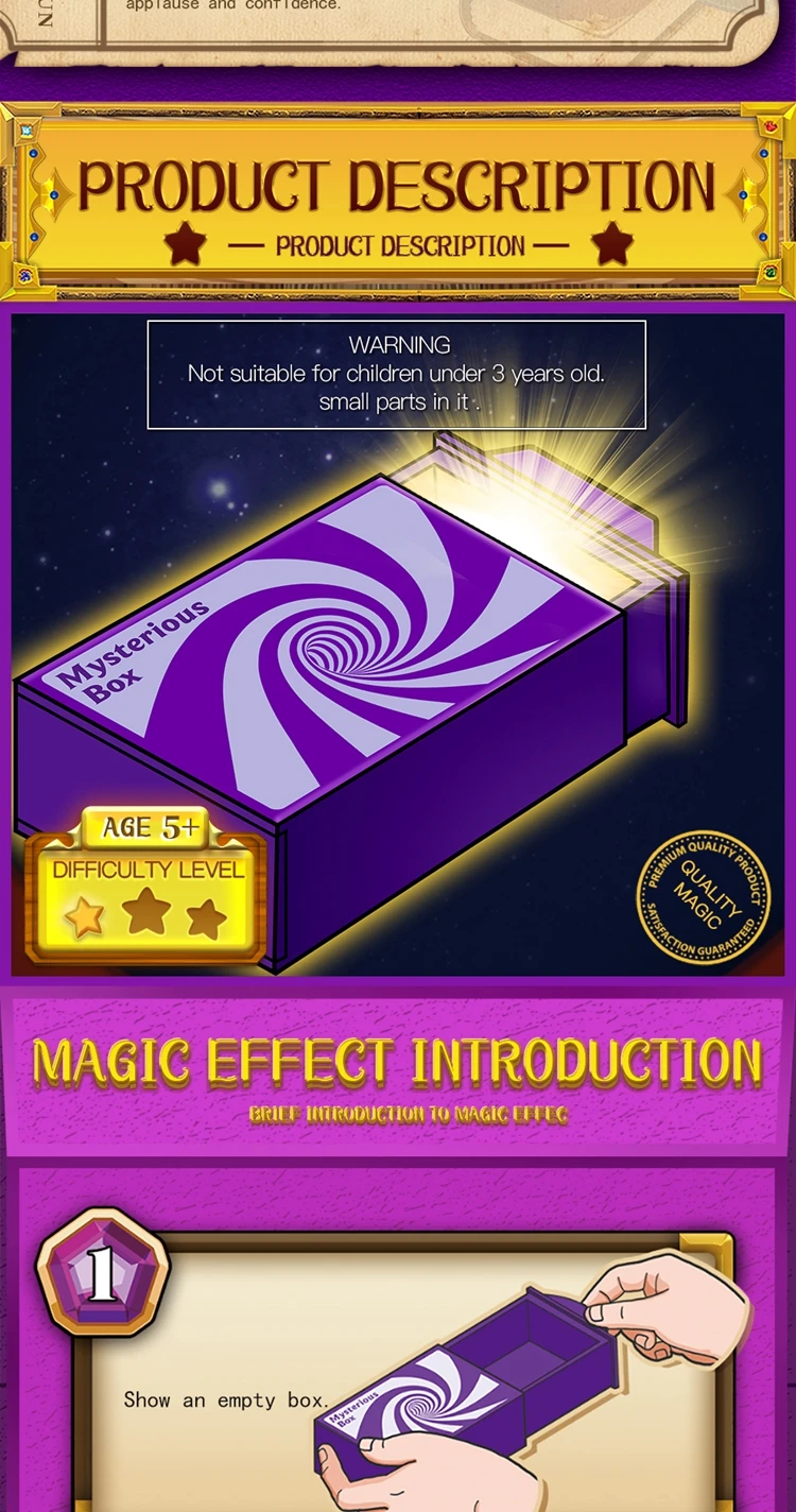 2024 Mfh Sliding Secret Appearing And Disappear Box Magic Changing Box Magic Tricks Items Magic ...
