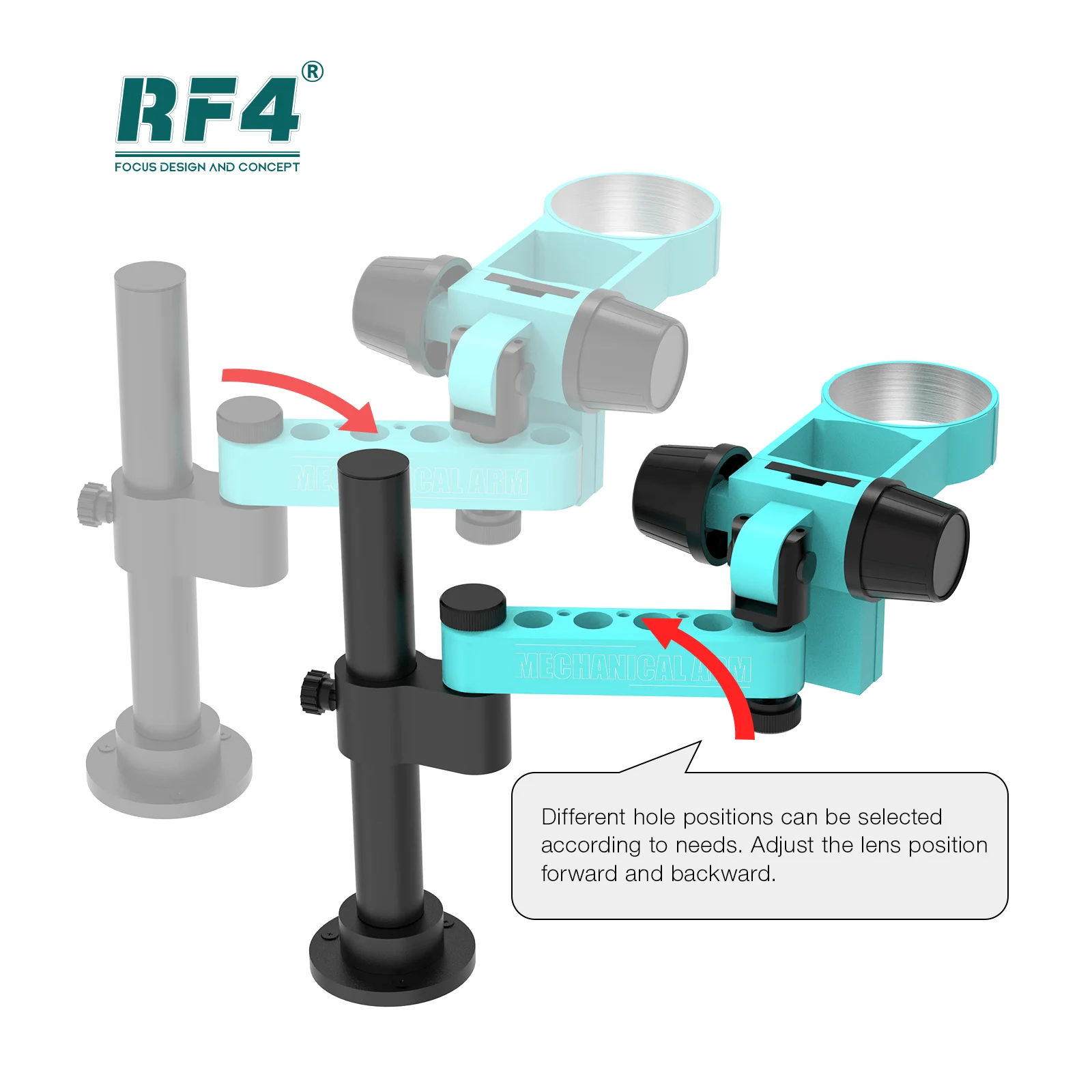 Rf4 Rf-fo19 Screwdriver Hole Metal Swing Arm Detection Bracket For Microscope Maintenance ...